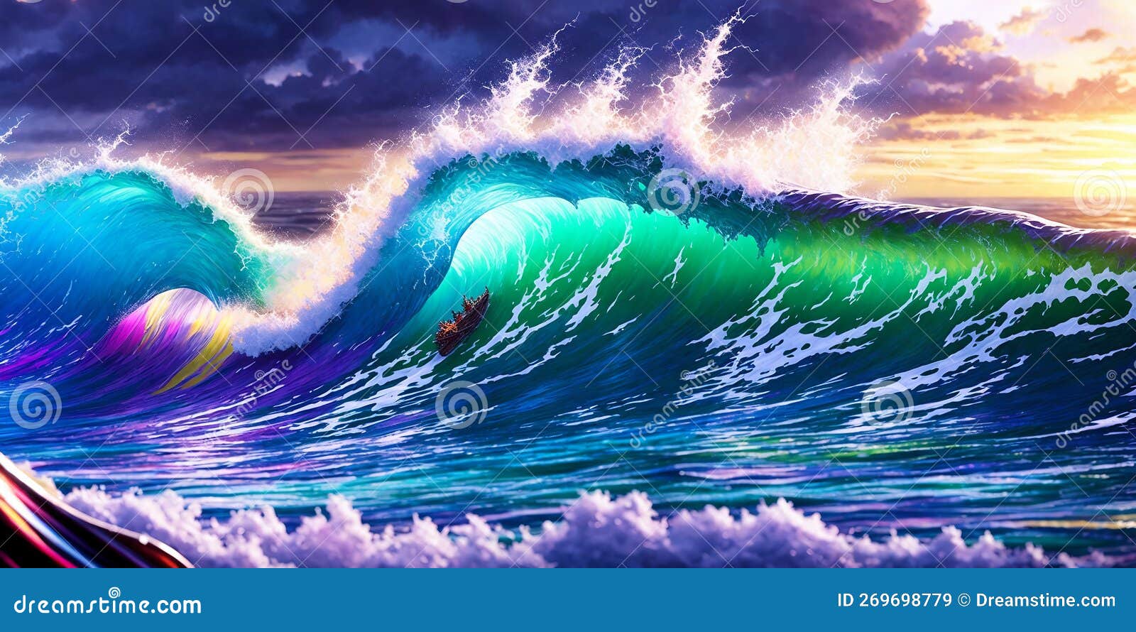 Colorful Wave, Splash Elements Stock Illustration - Illustration of ...