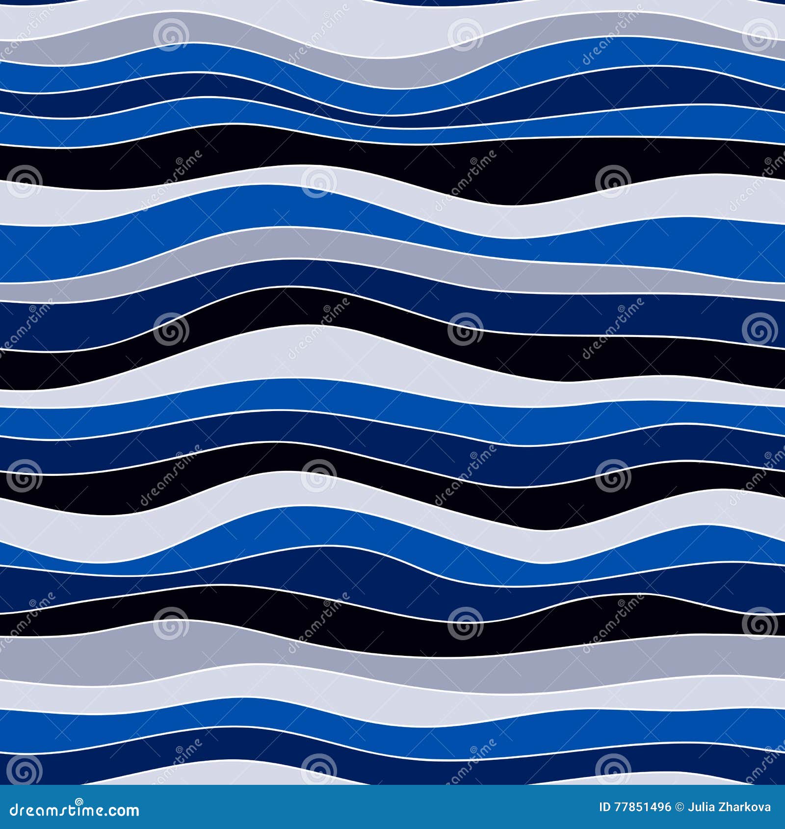 Colorful Wave Texture, Seamless Vector Pattern for Textile, Backdrops ...