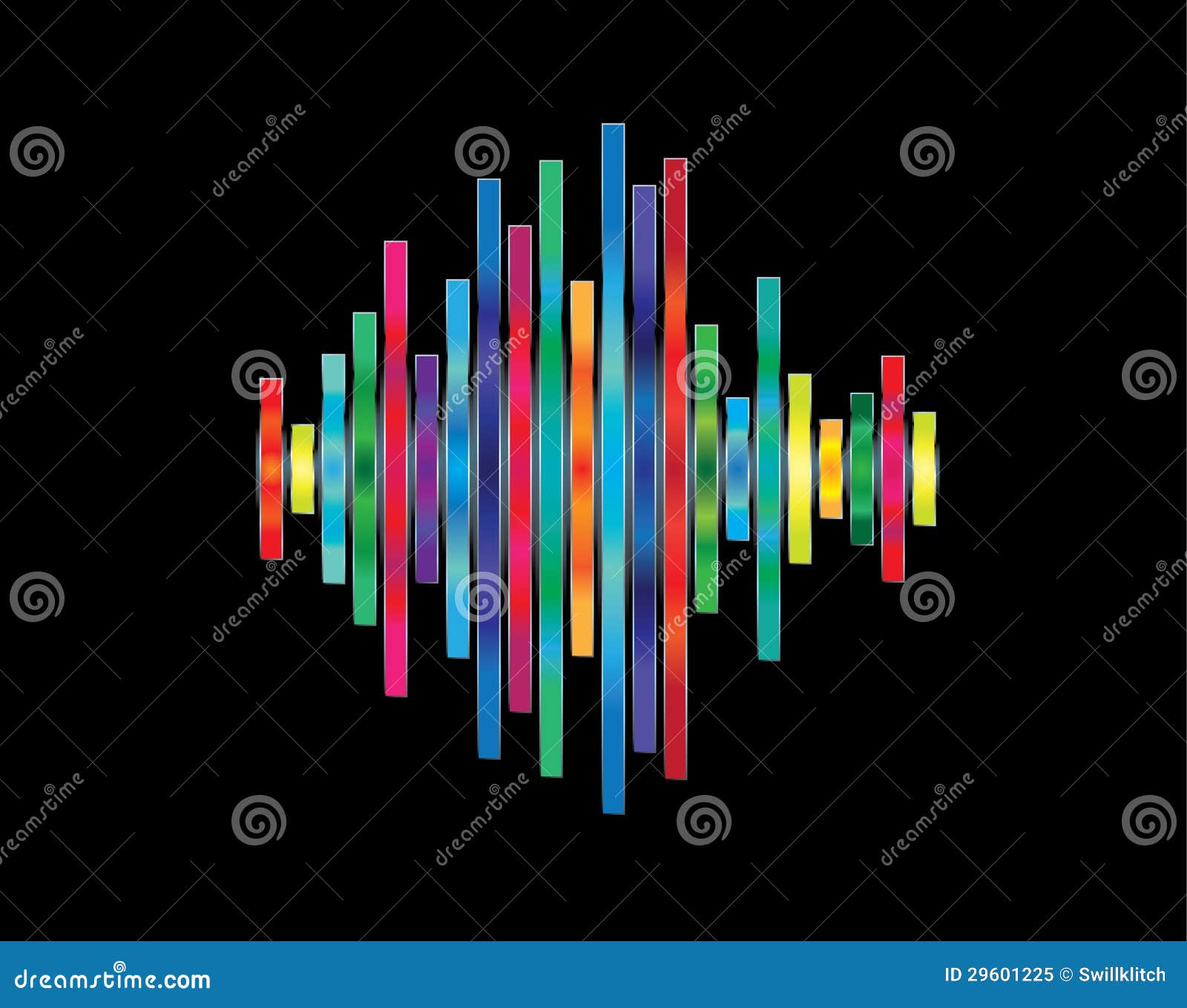 Colorful waveform stock vector. Illustration of background - 29601225