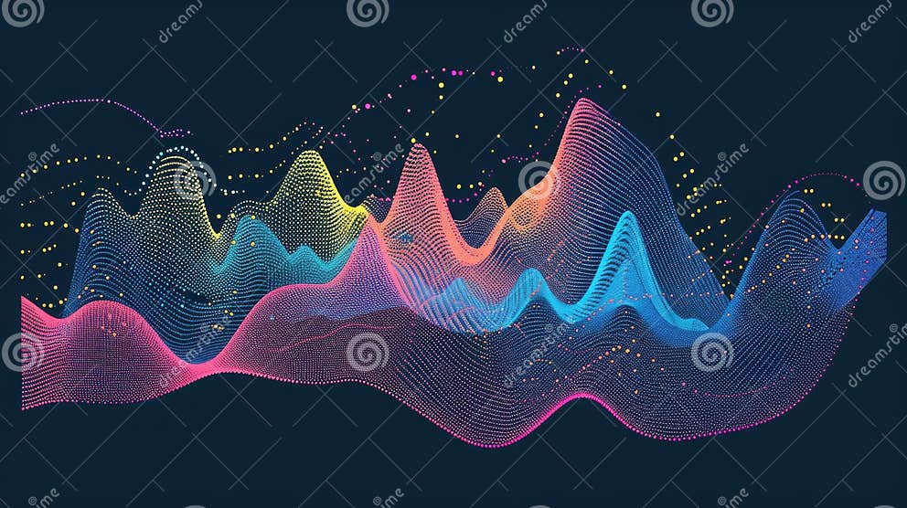 Colorful Waveforms in Dynamic Abstract Pattern Stock Photo - Image of ...