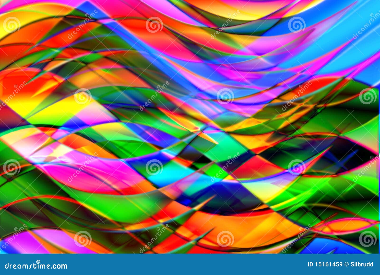 Colorful waves stock illustration. Illustration of yellow - 15161459