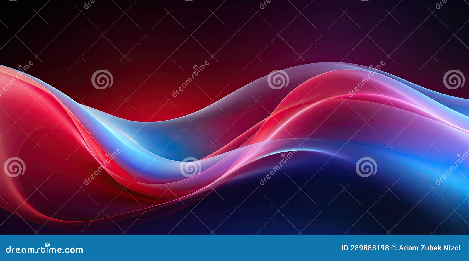 A Colorful Waves on a Black Background Stock Illustration ...