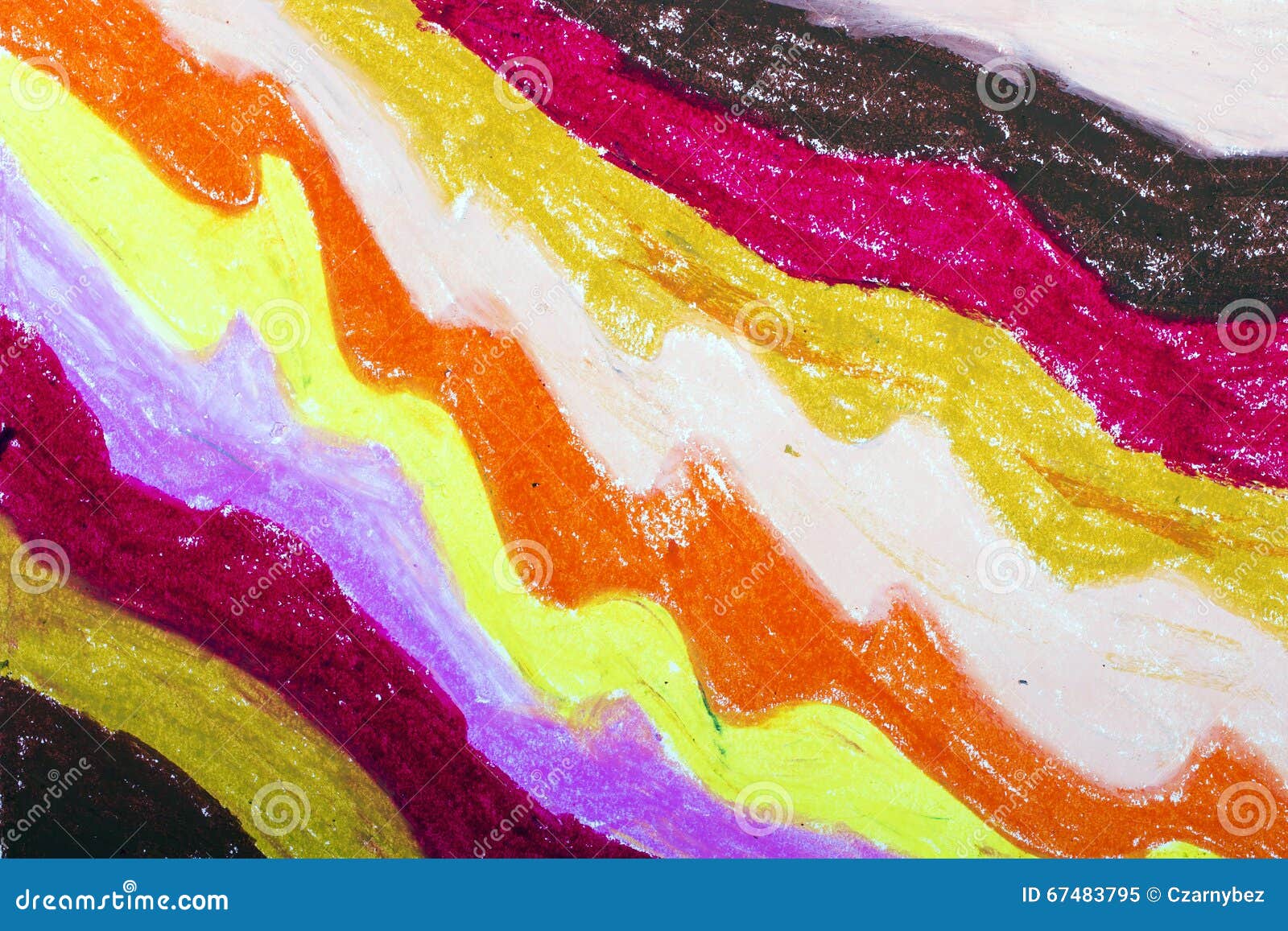 Colorful waves drawing stock image. Image of sketching - 67483795