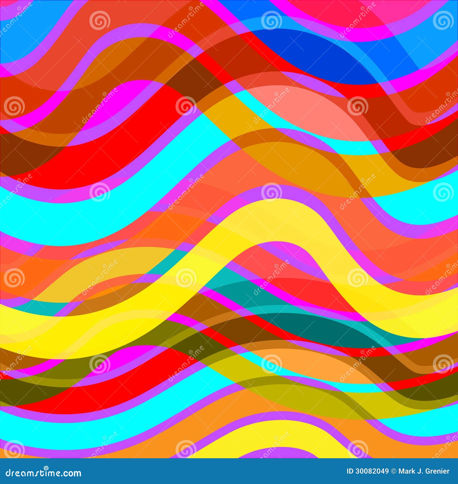 Waves of Color stock vector. Illustration of graphic - 30082049