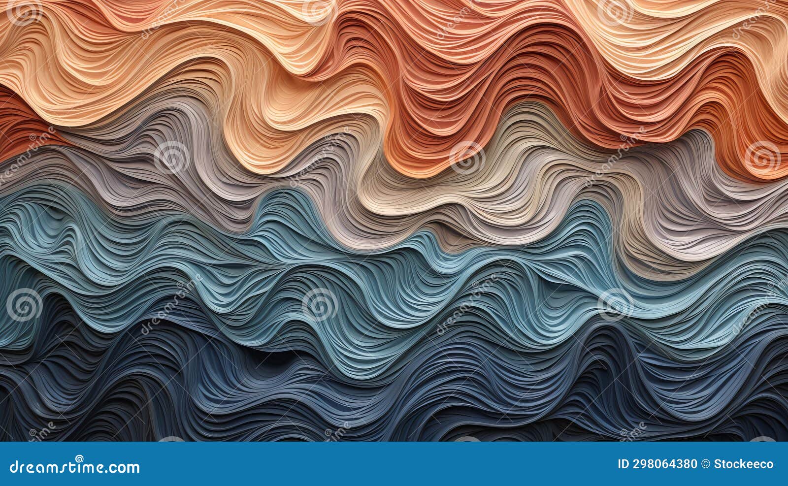 Colorful Waves: an Origami Abstract Pattern with Textured Impasto ...