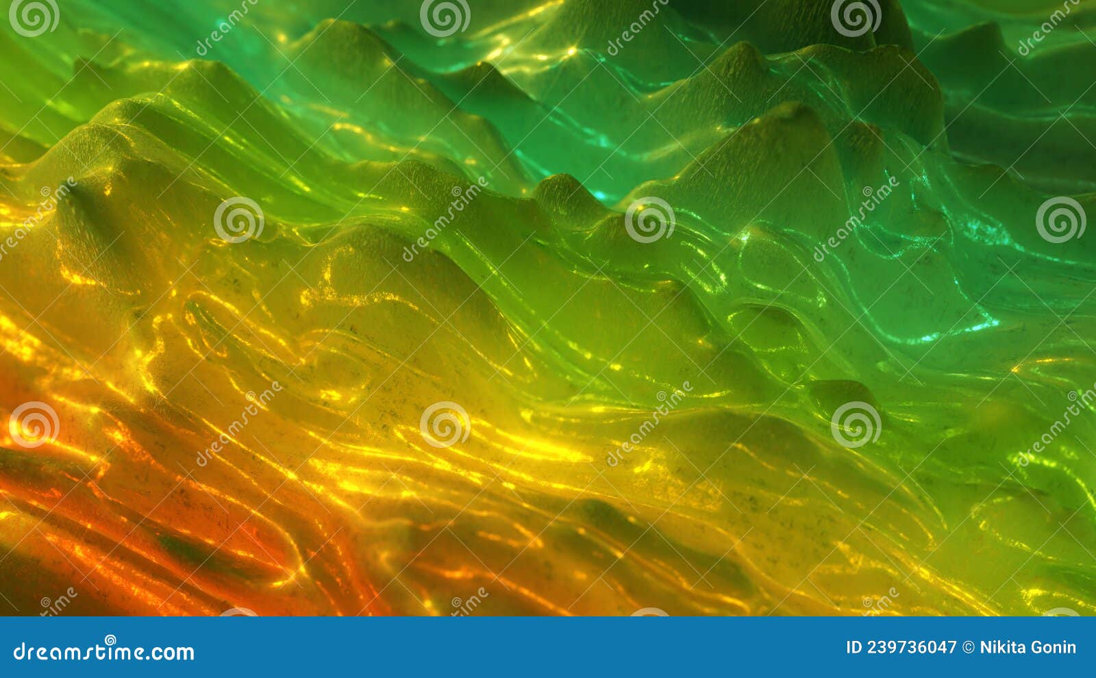 Colorful Waves Oscillation 3D Render Illustration Stock Illustration ...