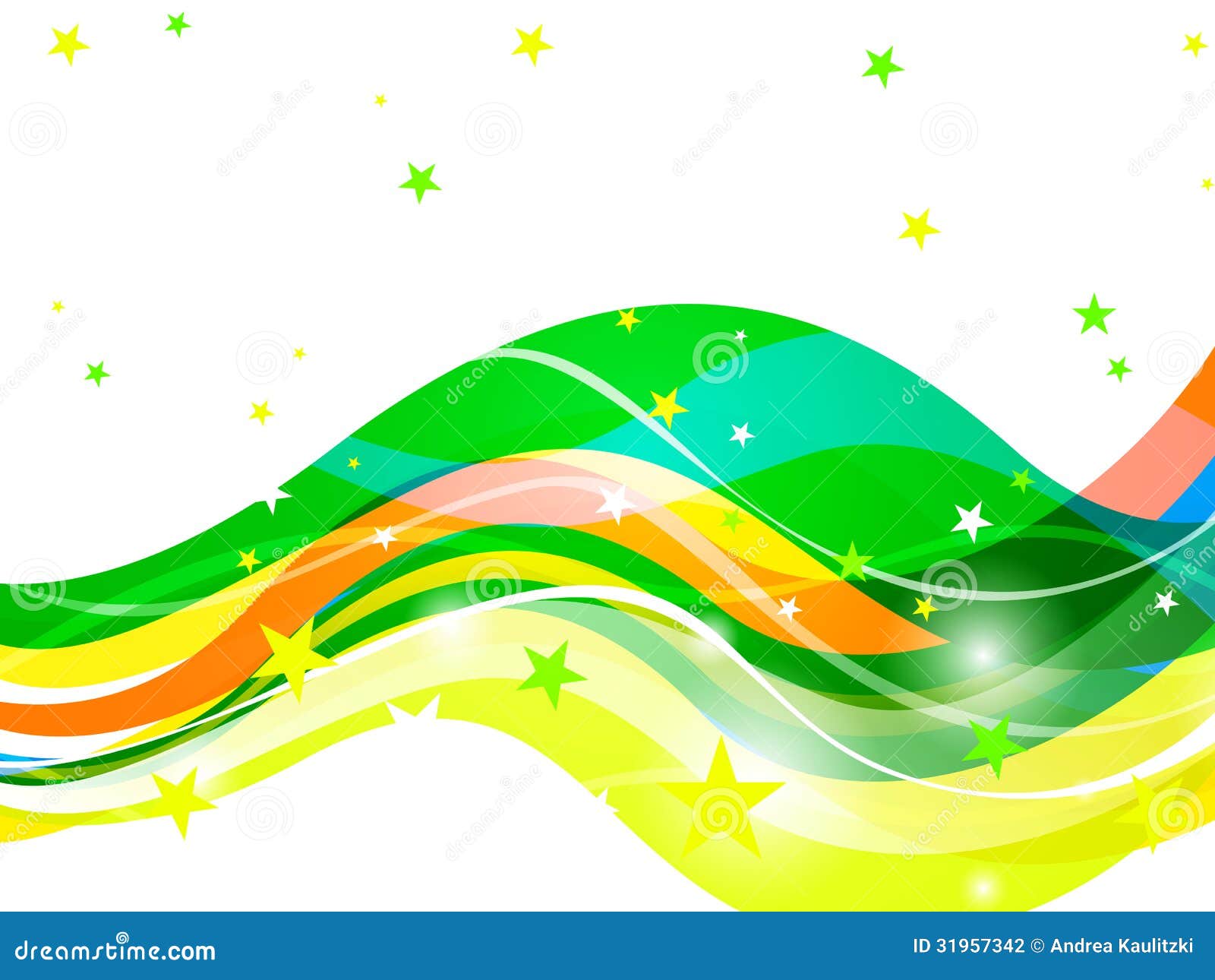 Colorful waves and stars stock illustration. Illustration of wave ...