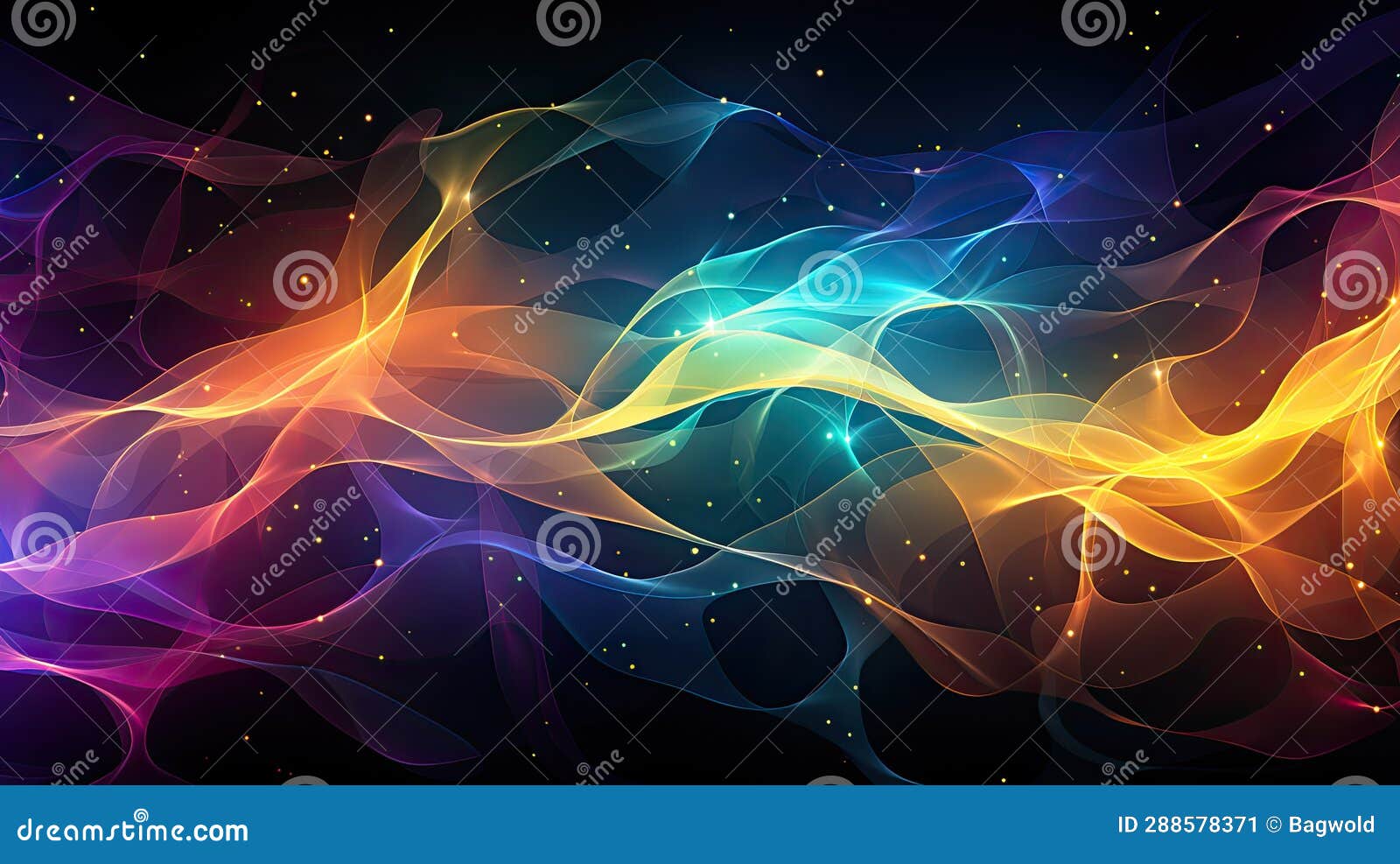 Energetic Light Tunnel Through Time And Space. Motion. Curving And ...