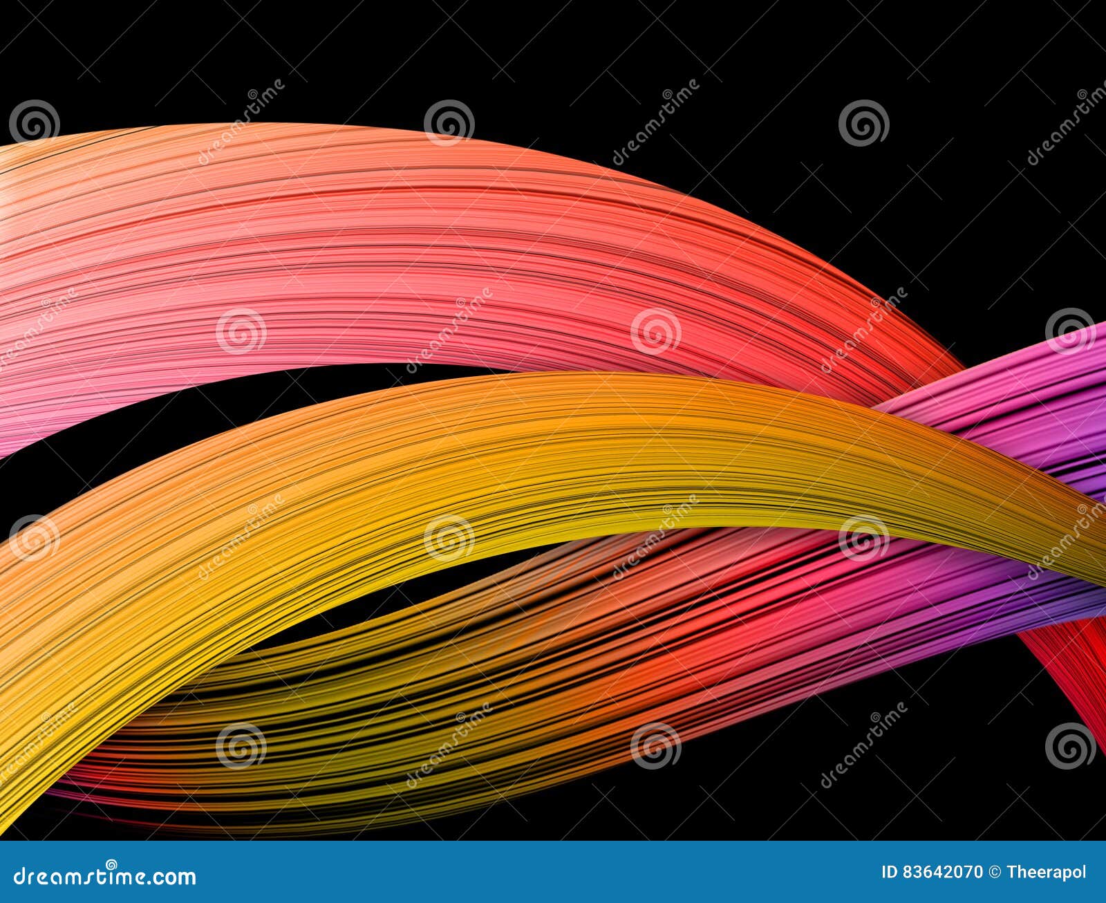 Colorful Wavy Abstract Background Stock Illustration - Illustration of ...
