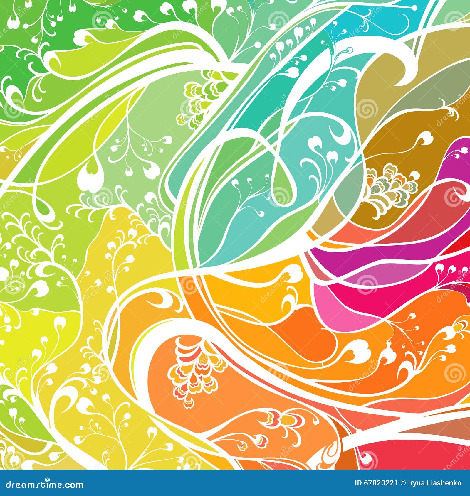 Colorful wavy background. stock illustration. Illustration of floral ...