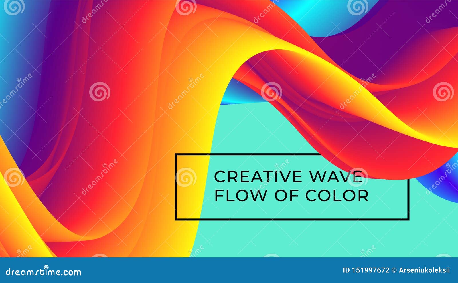 Colorful Wavy Flows of a Fluid Lines Stock Vector - Illustration of ...