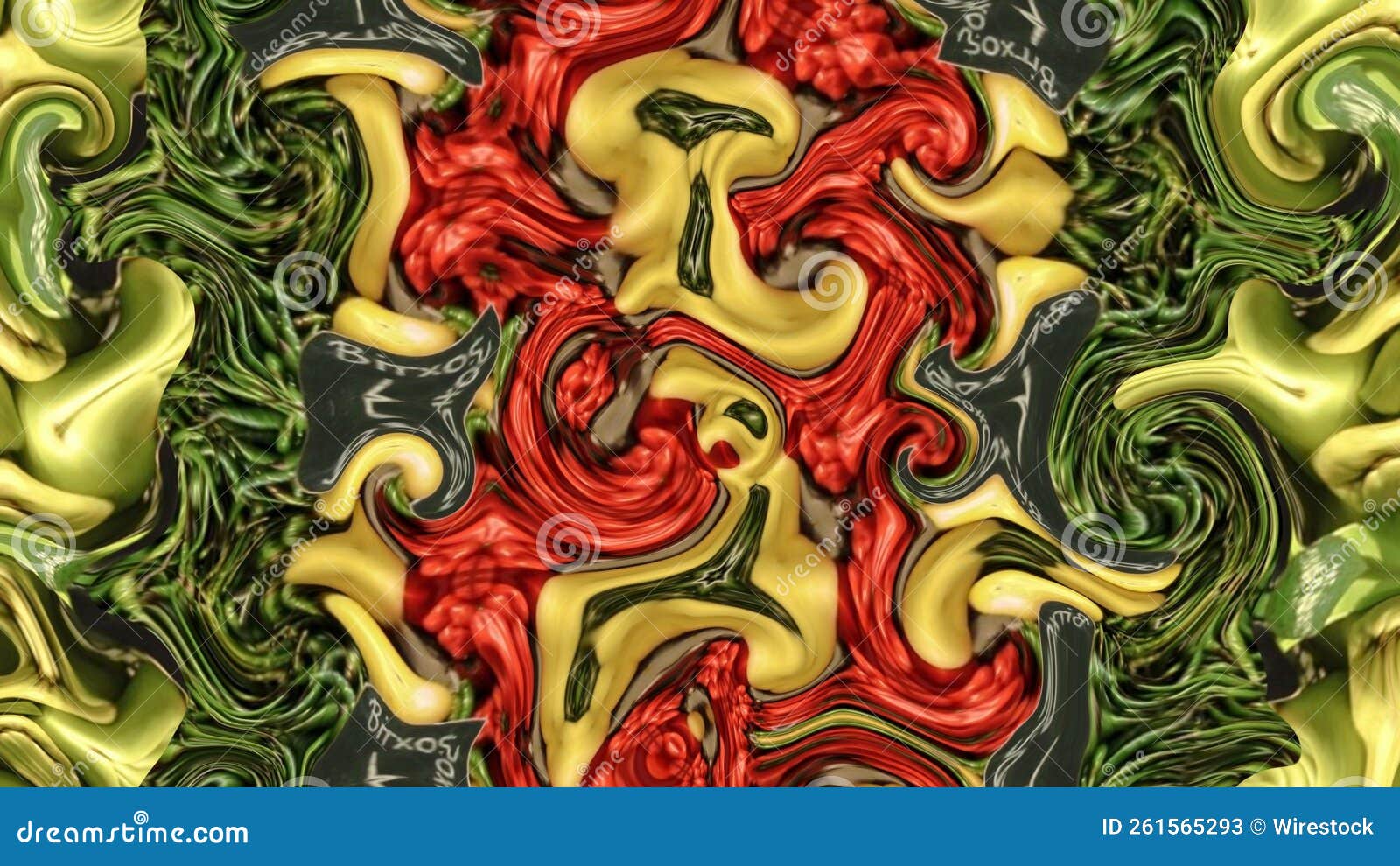 Colorful and Wavy Liquefied Shape Pattern Background Stock Illustration ...