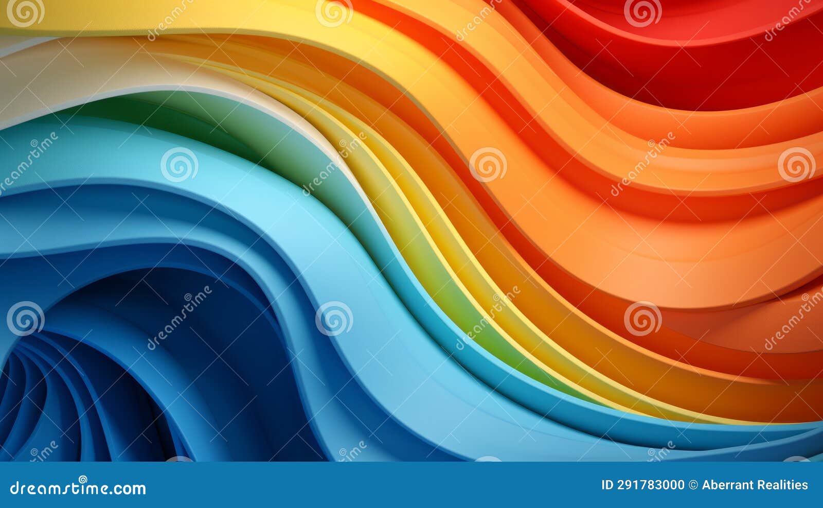 Colorful Wavy Paper Background Stock Illustration - Illustration of ...