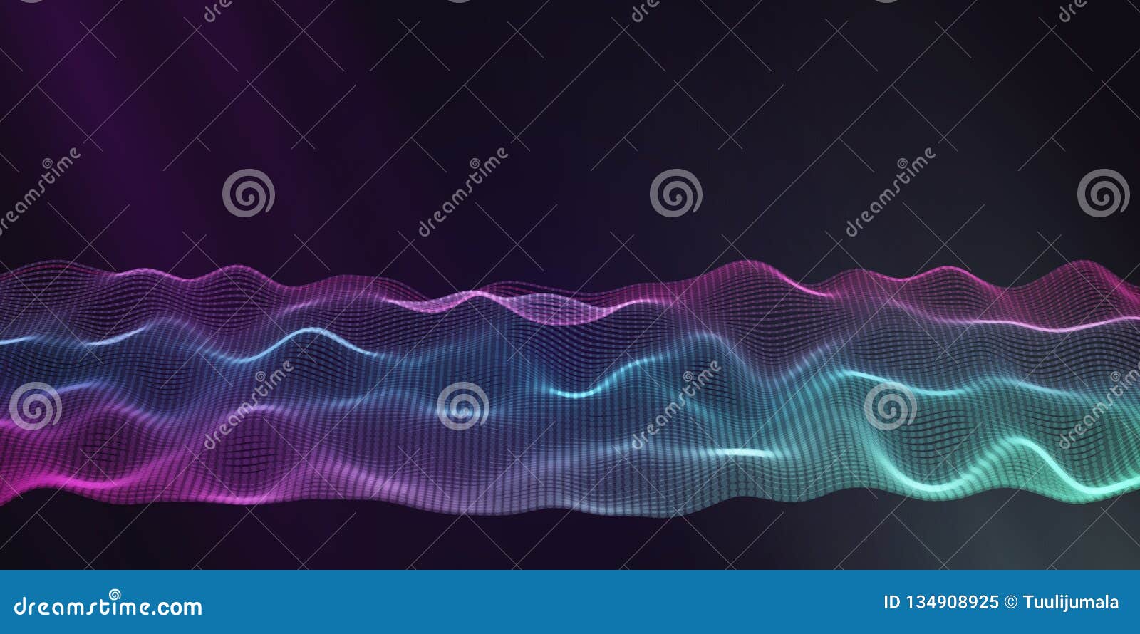 Colorful Wavy Particle Surface Stock Vector - Illustration of array ...