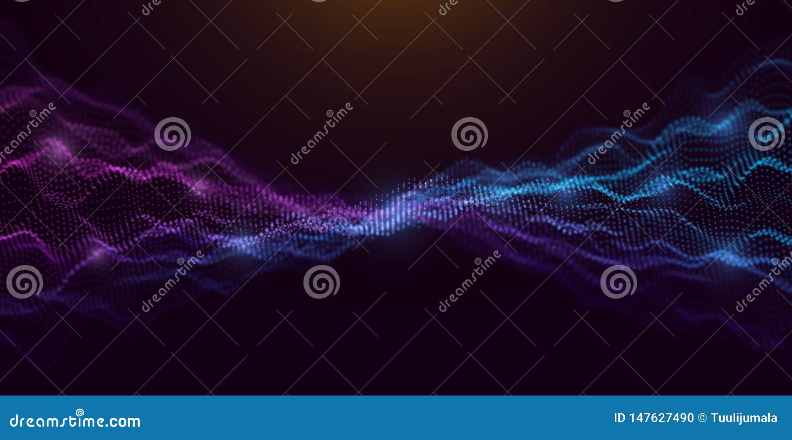 Colorful Wavy Particles Surface Background Stock Vector - Illustration ...