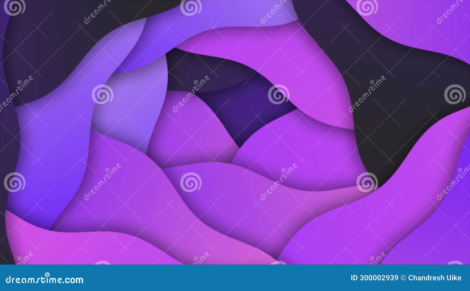 Colorful Wavy Pattern 3d Depth Shape Layer Paper Cut Background Stock ...