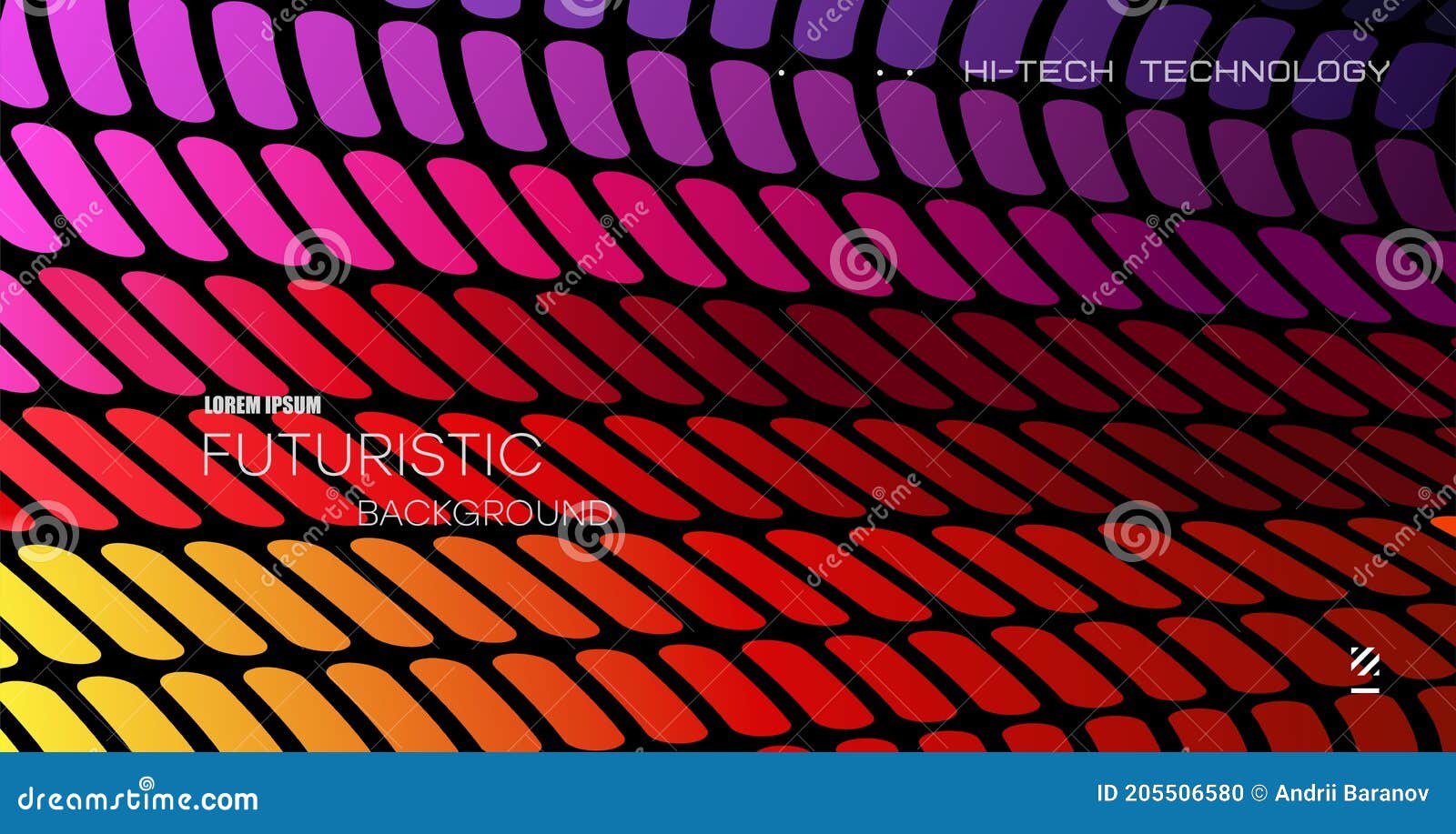 Colorful Wavy Pattern of Rounded Squares. Tiled Concave Pattern ...