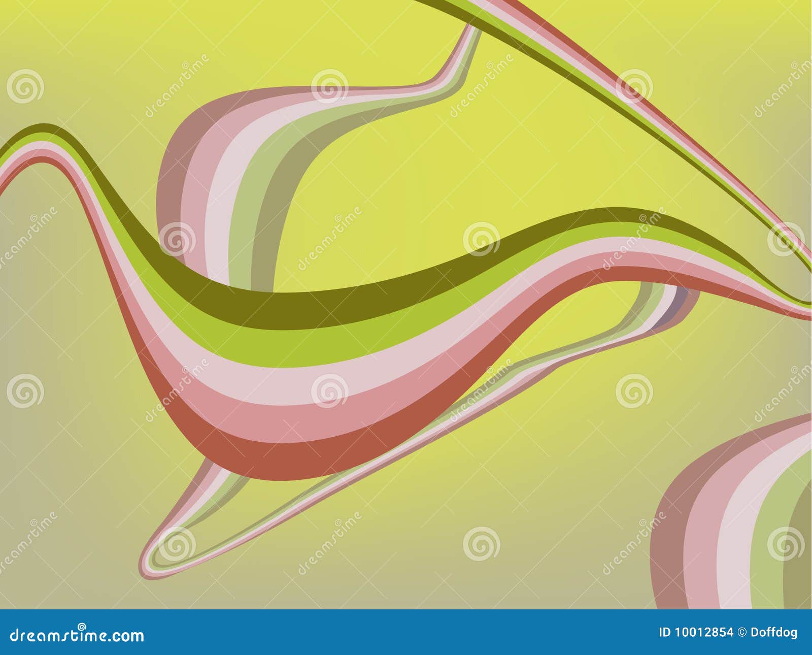 Colorful wavy ribbons stock vector. Illustration of rainbow - 10012854
