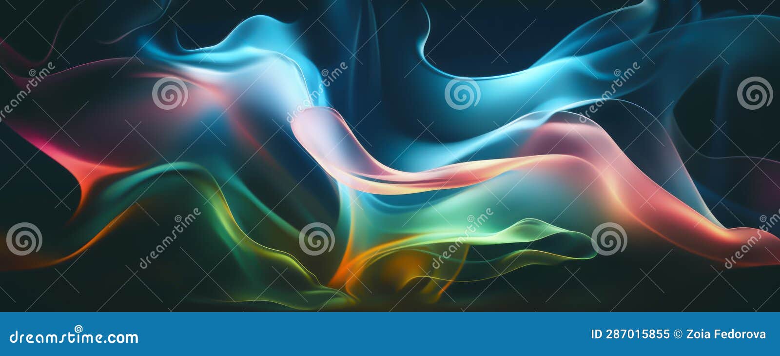 Colorful Wavy Shapes stock illustration. Illustration of effect - 287015855