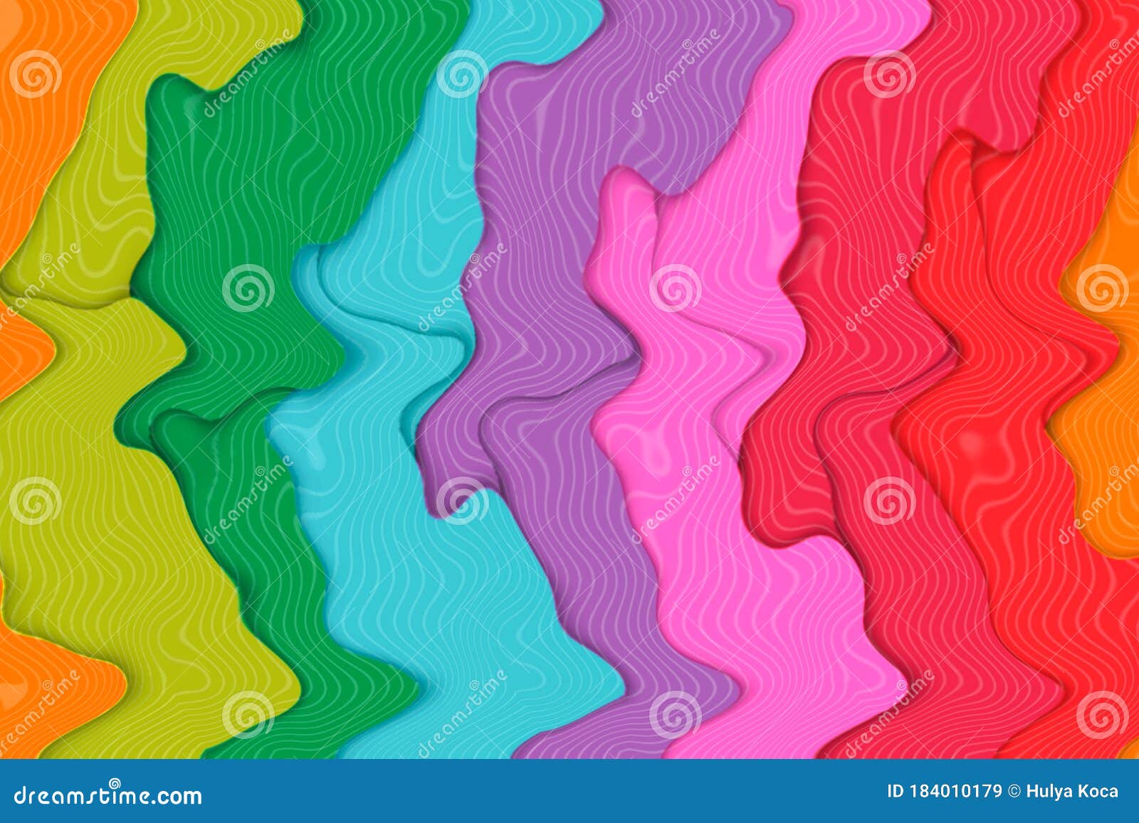 Colorful Weavy Curve Dynamic Geometric Rainbow Stripes Texture ...