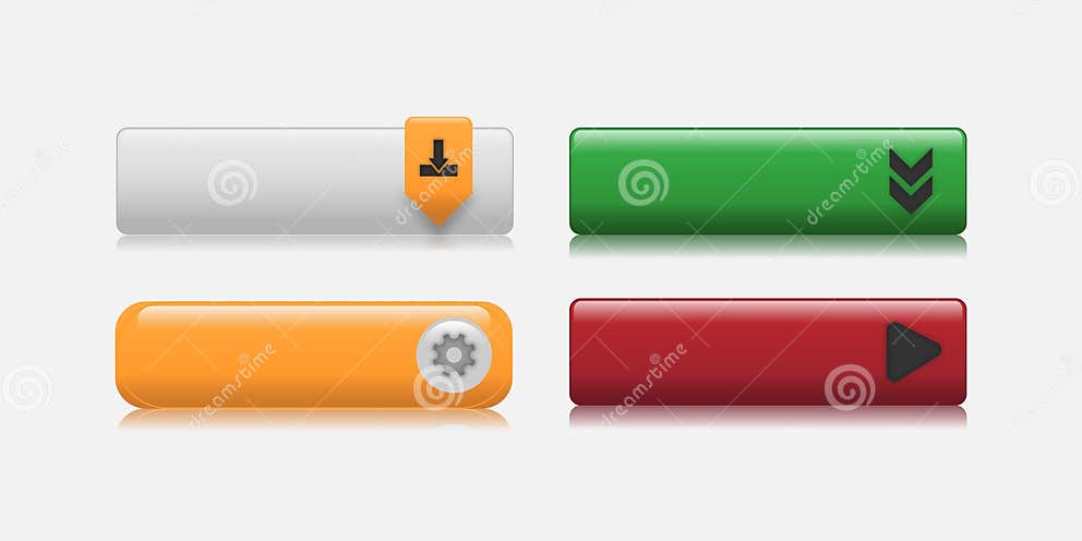 Colorful Web Buttons Vector Illustration Stock Vector - Illustration of ...