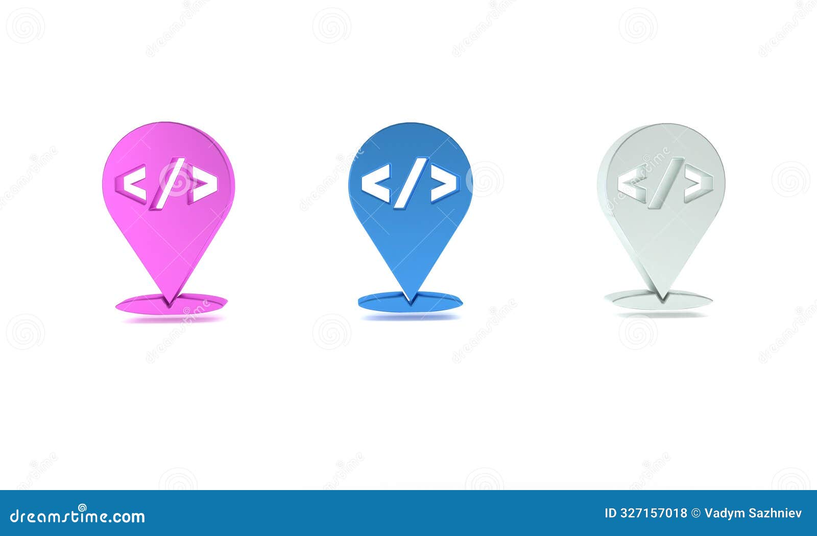 Colorful Web Design and Front End Development Icon Isolated on White ...