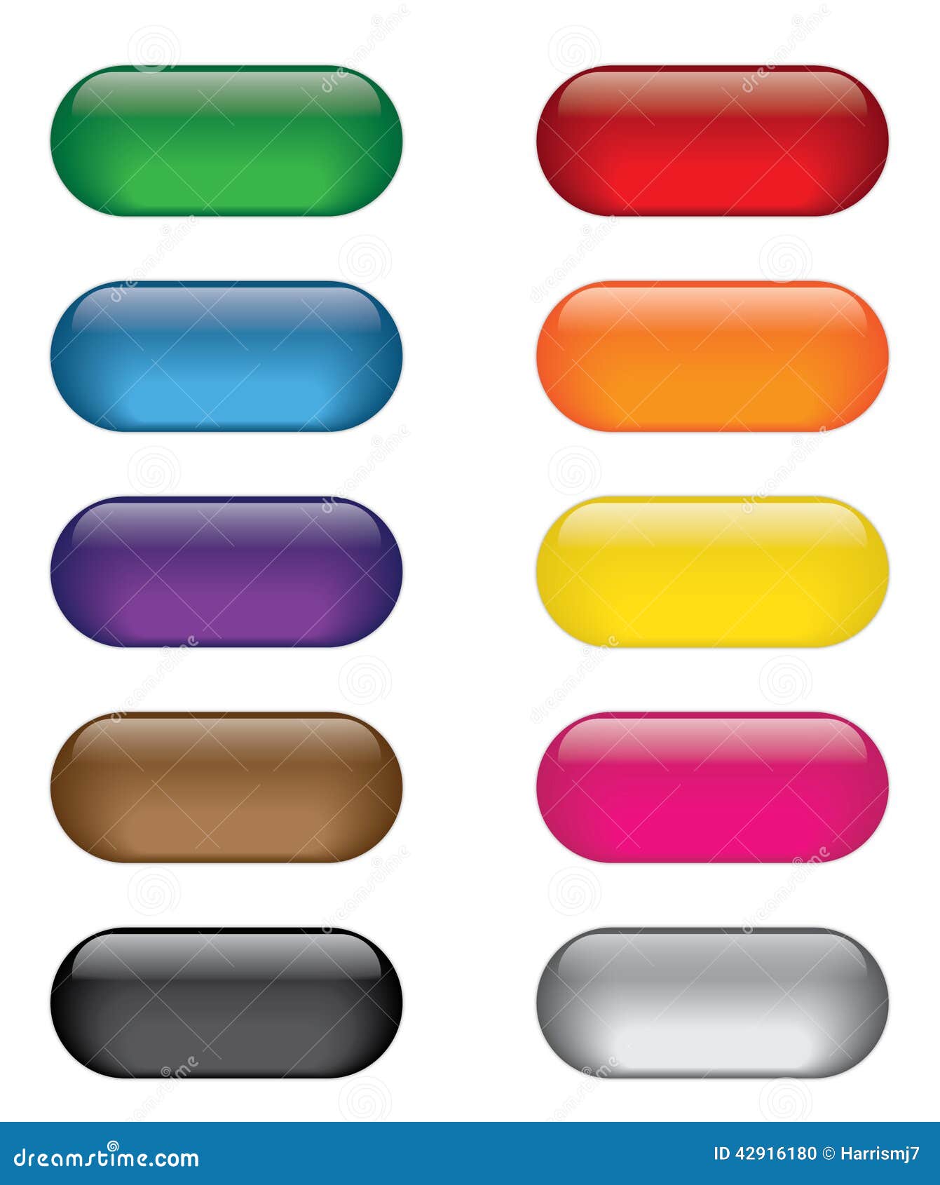 Colorful Glass Web Icon Button Set Stock Illustration - Illustration of ...