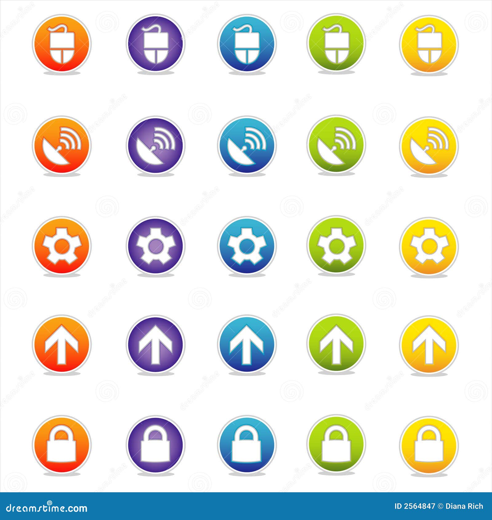 Colorful Web Icons 2 (Vector) Stock Vector - Illustration of schematics ...
