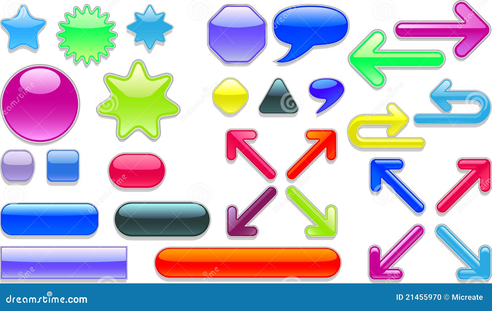 Colorful web icons stock illustration. Illustration of colours - 21455970