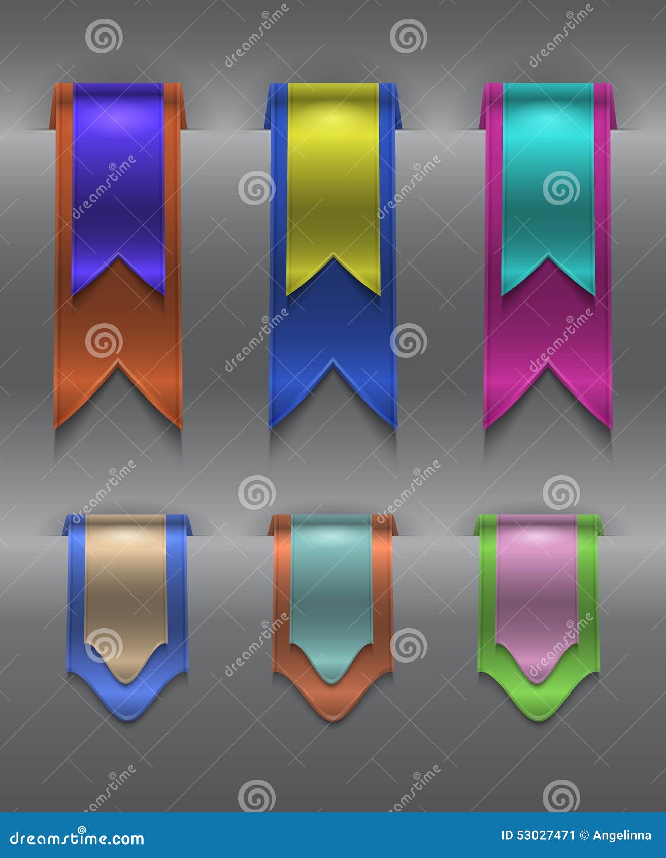 Colorful Web Ribbons Collection Stock Vector - Illustration of ...