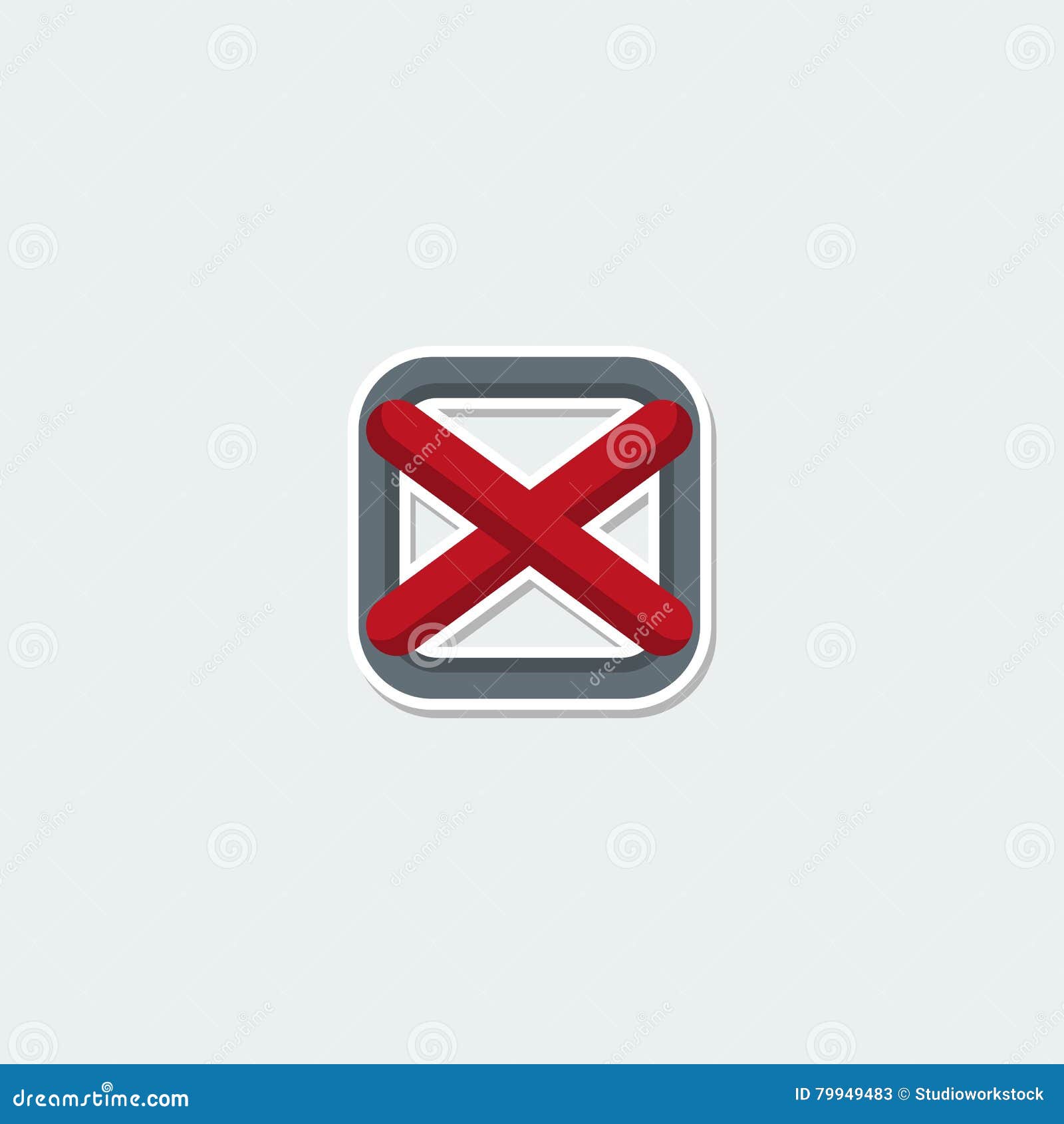 Colorful Web Symbol - Red Cross Mark Stock Vector - Illustration of ...