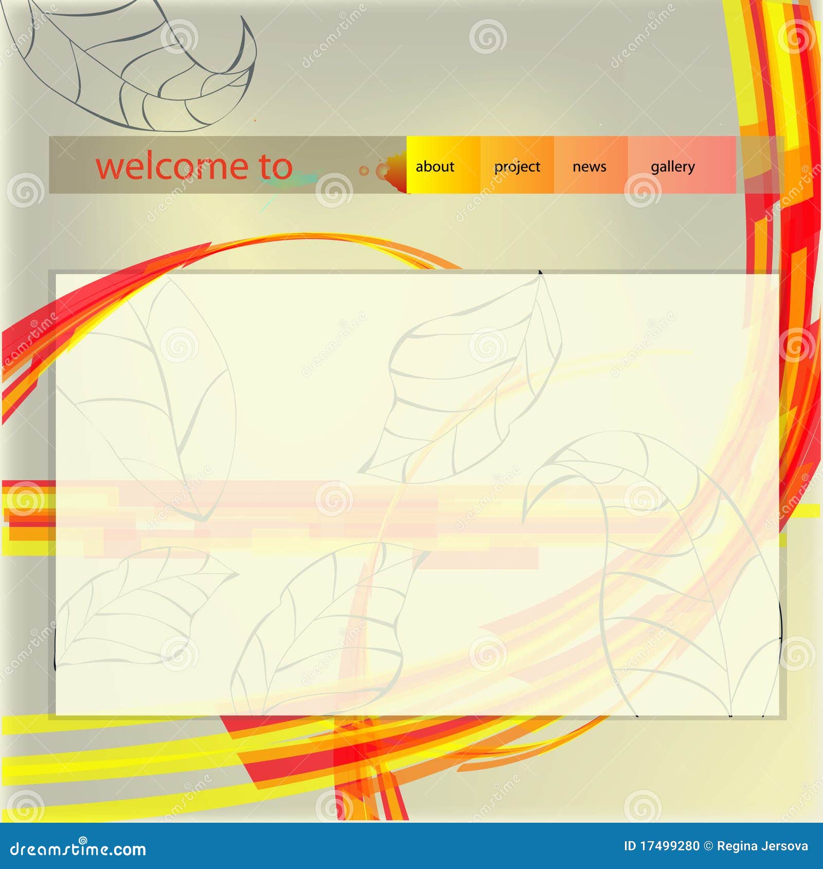 Colorful website template stock vector. Illustration of leaf - 17499280