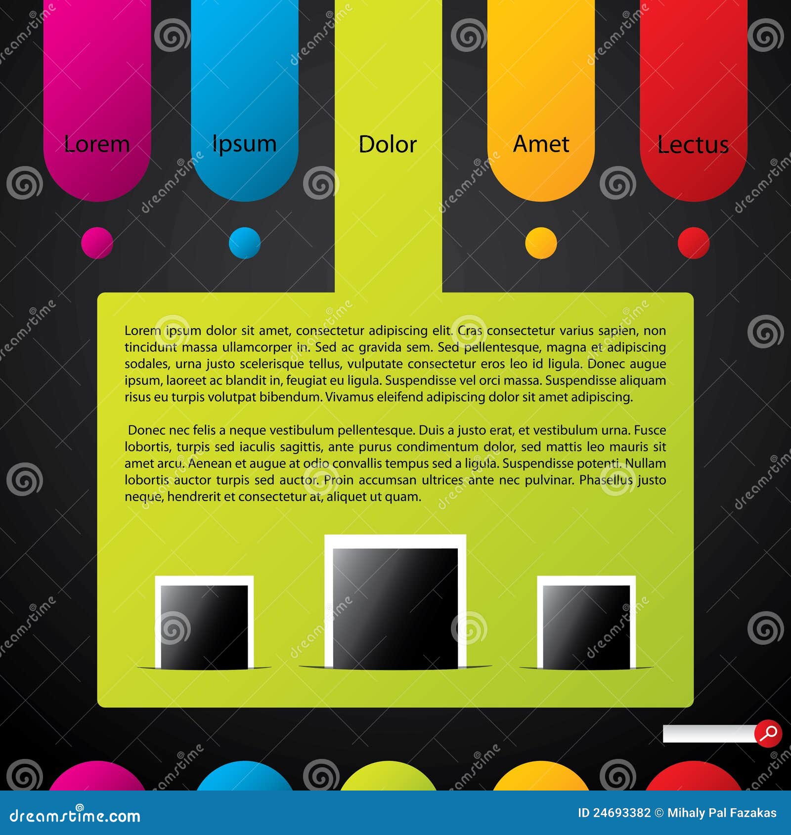 Colorful website template stock vector. Illustration of site - 24693382