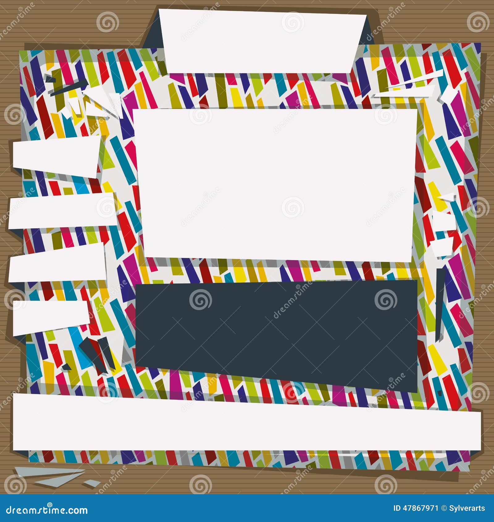 Colorful website template. stock vector. Illustration of menu - 47867971