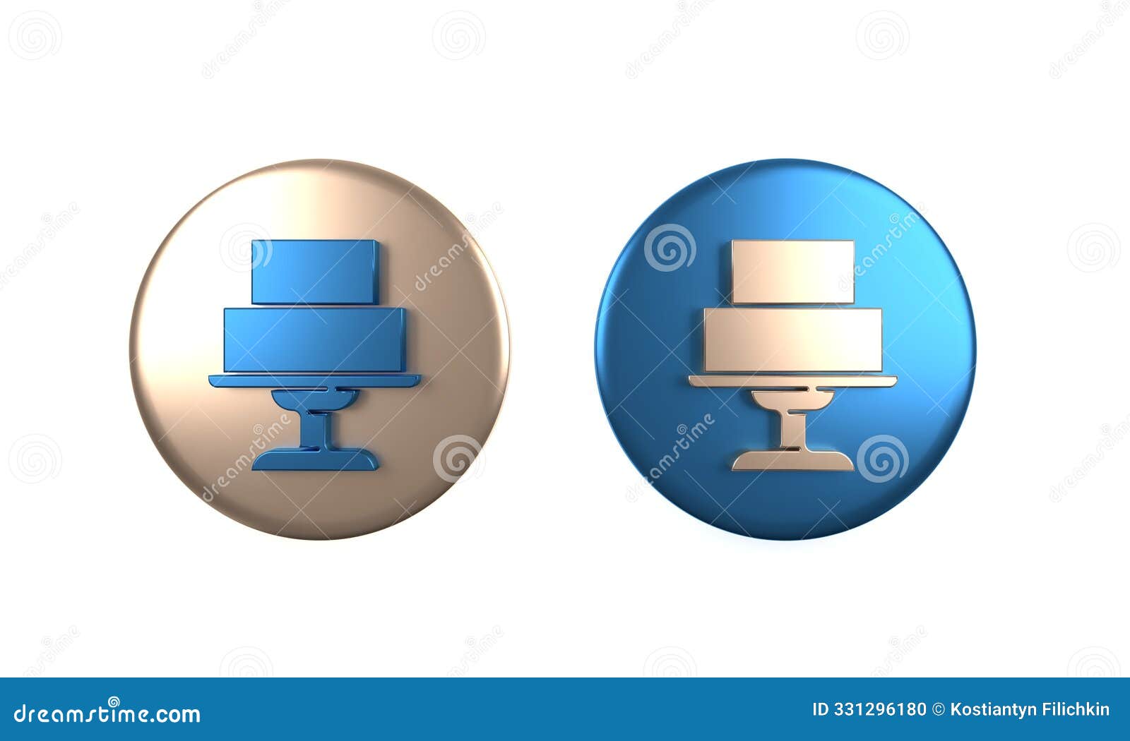 Colorful Wedding Cake Icon Isolated on White Background. Circle Button ...