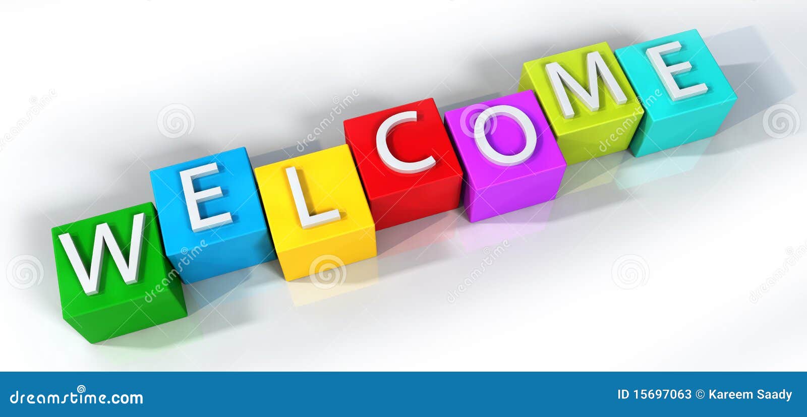 Colorful Welcome stock illustration. Illustration of site - 15697063