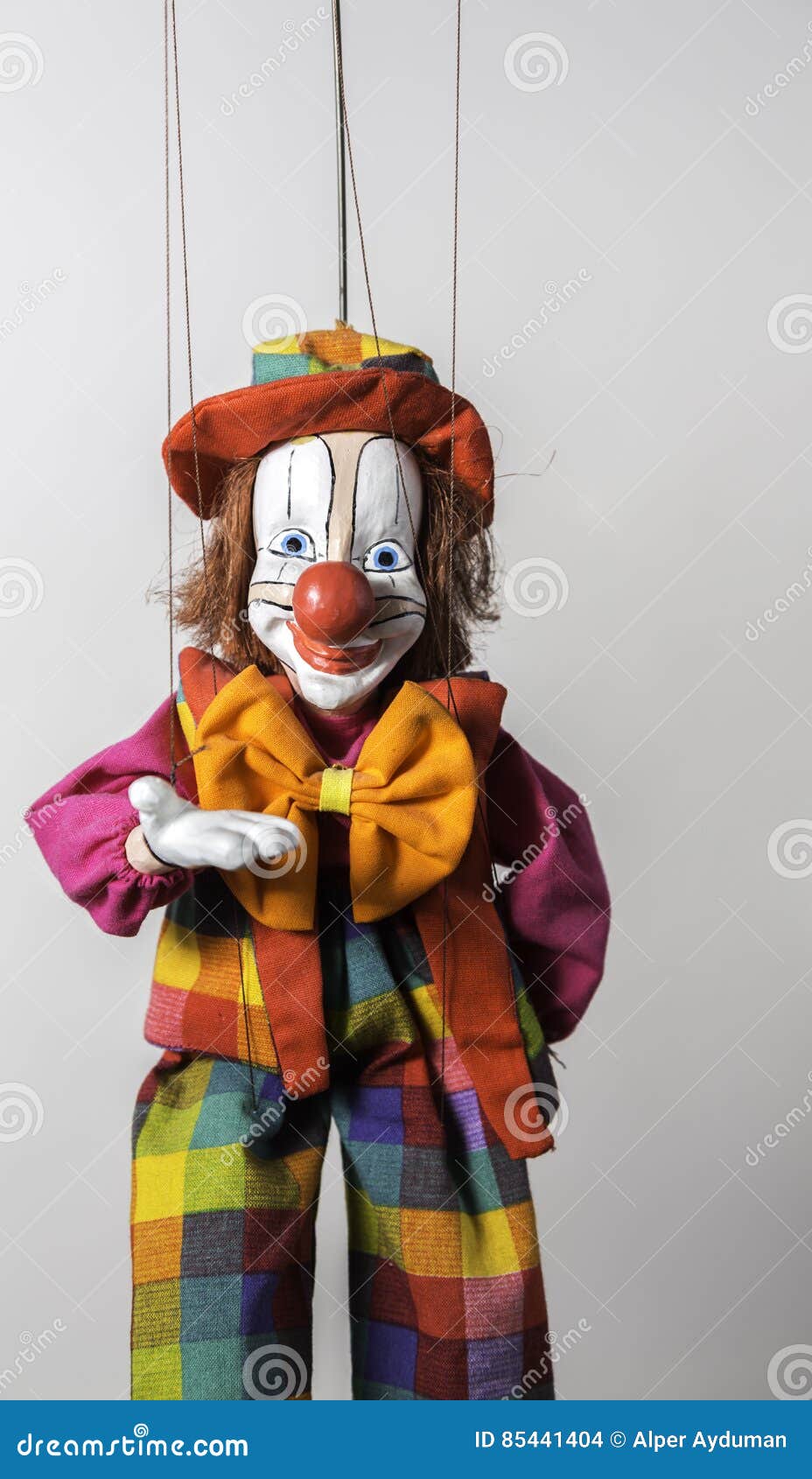 Colorful Welcoming Clown Puppet in Prague Stock Photo - Image of czech ...