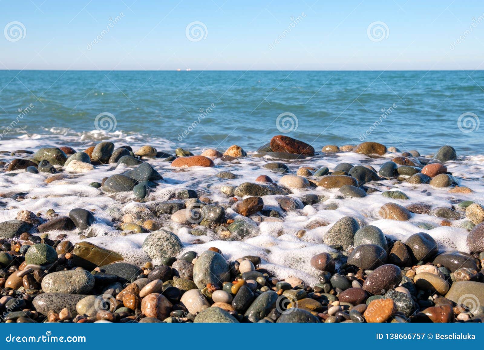 Colorful wet rocks stock image. Image of stone, blue - 138666757