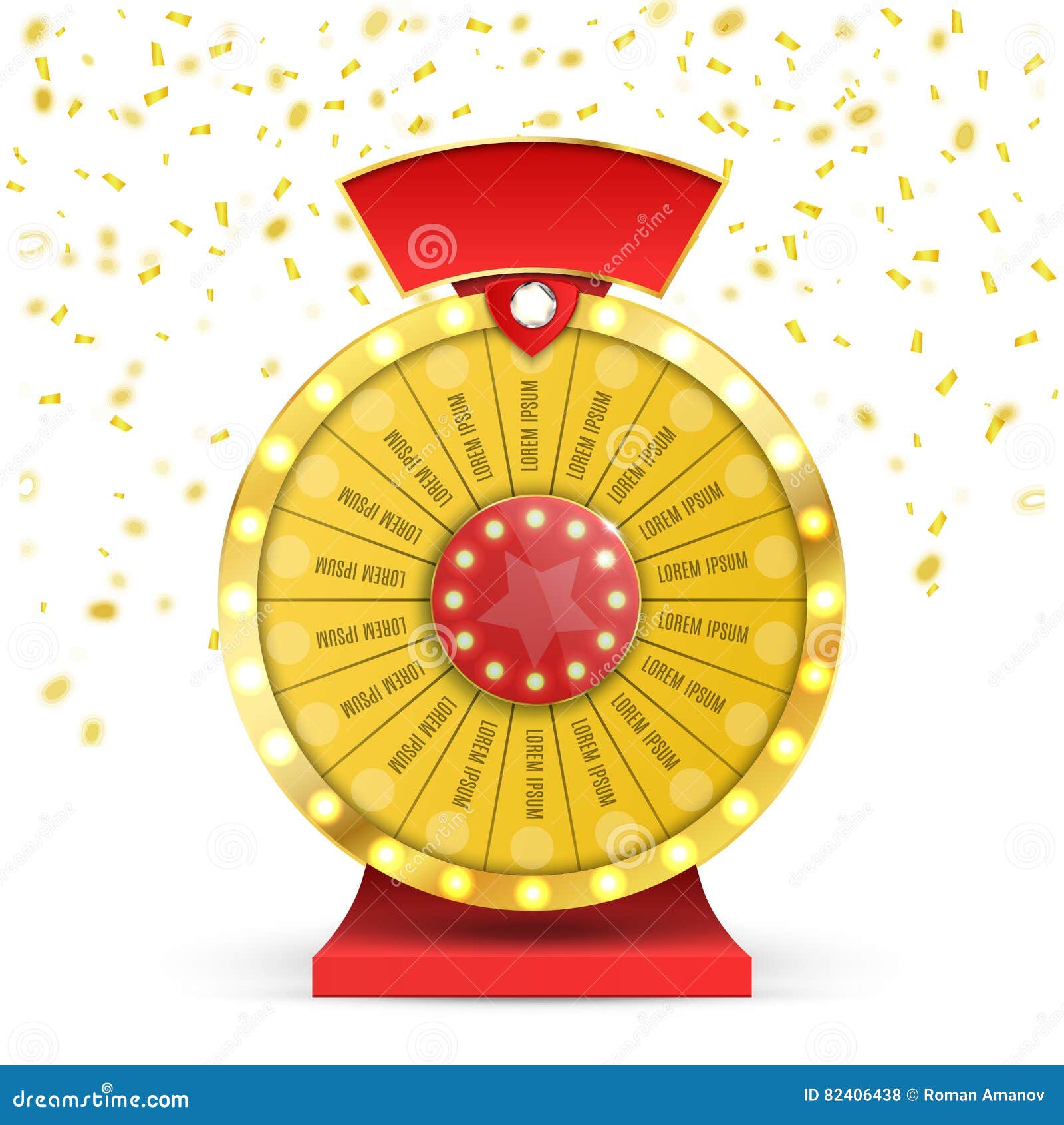 Colorful Wheel of Luck or Fortune Infographic. Vector Stock Vector ...