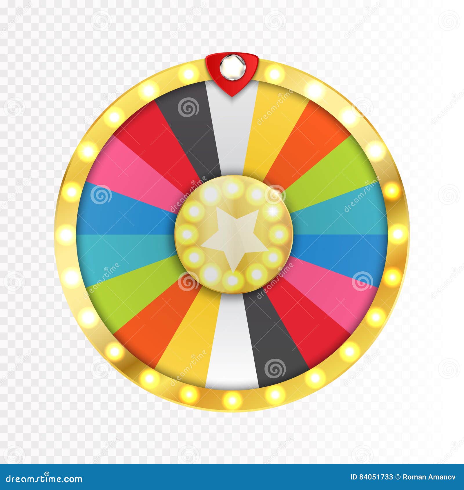 Colorful Wheel of Luck or Fortune Infographic. Vector Stock Vector ...