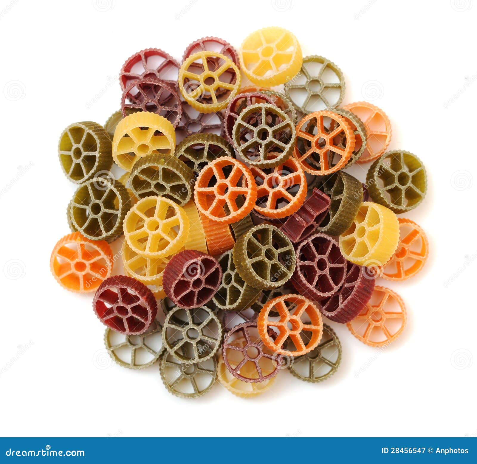 Colorful wheel pasta stock image. Image of macro, breakfast - 28456547