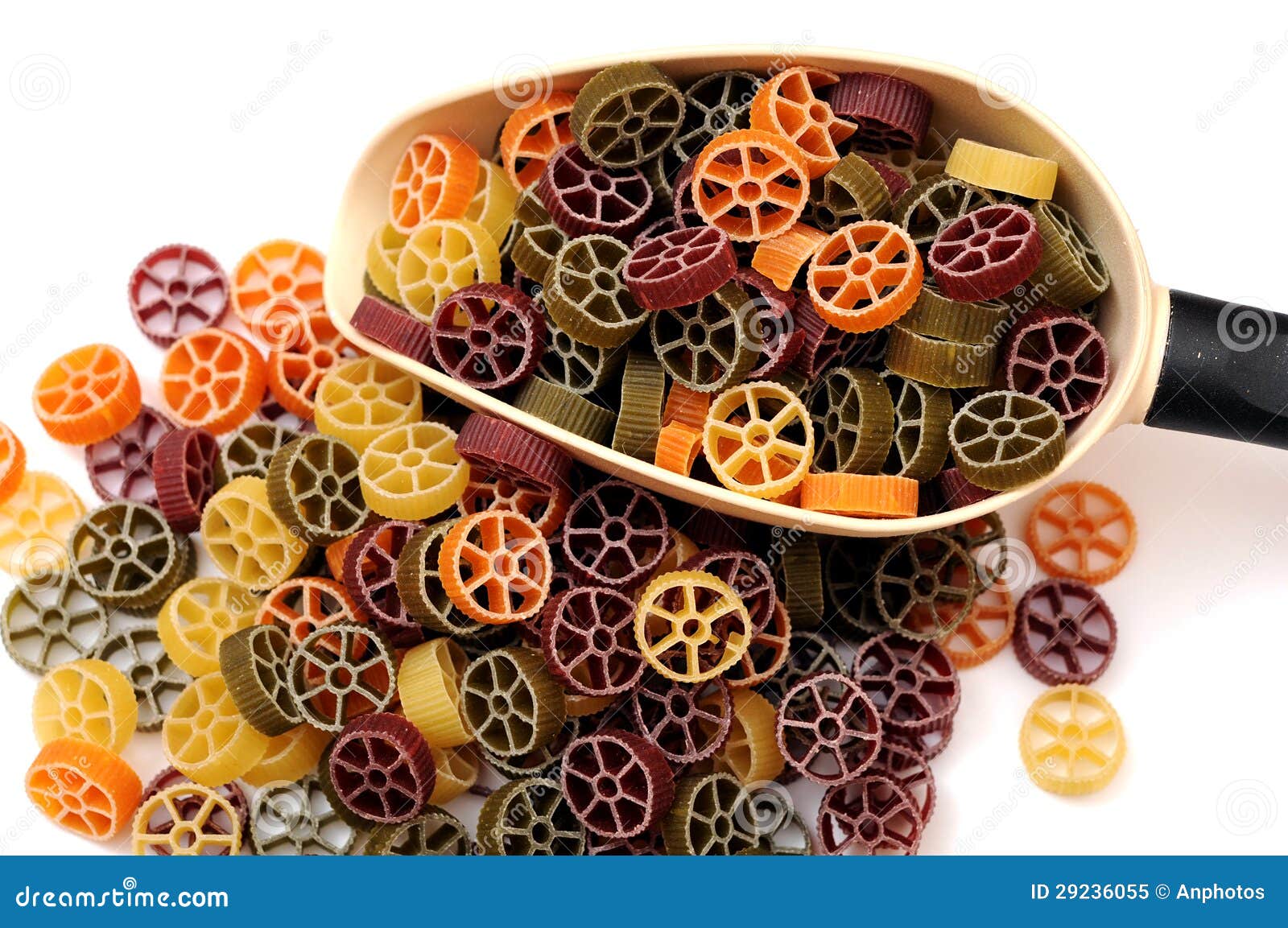 Colorful wheel pasta stock image. Image of nutrition - 29236055