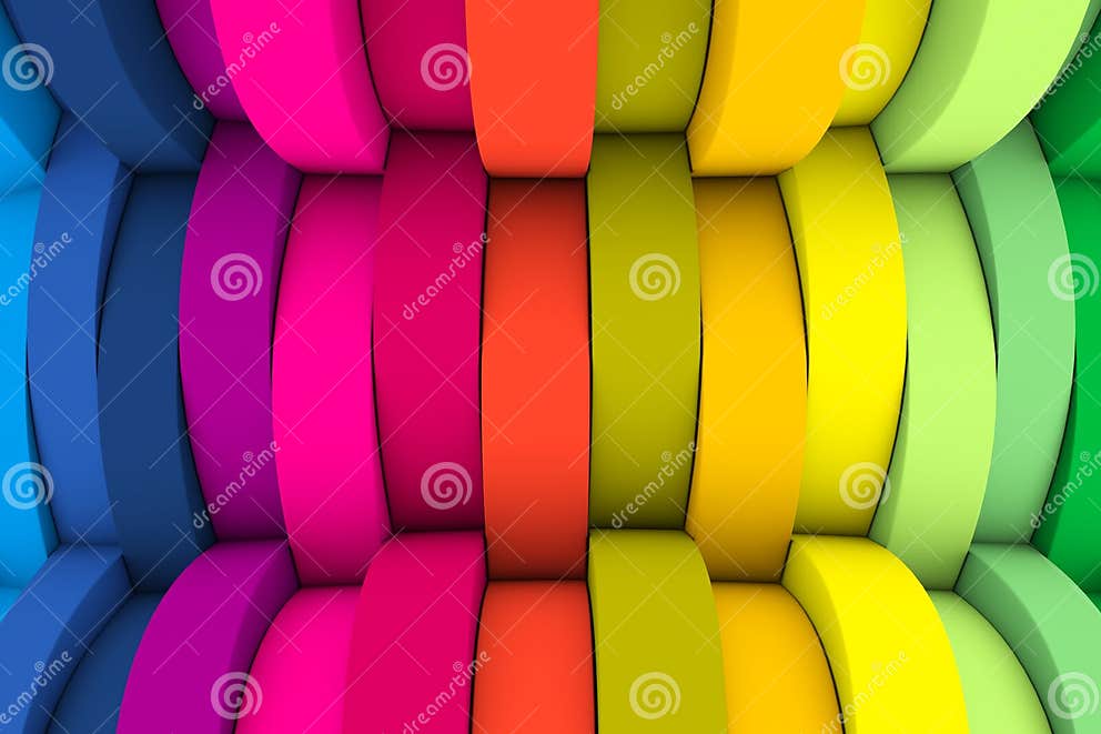 Colorful Wheels Abstract Background 3D Stock Illustration ...