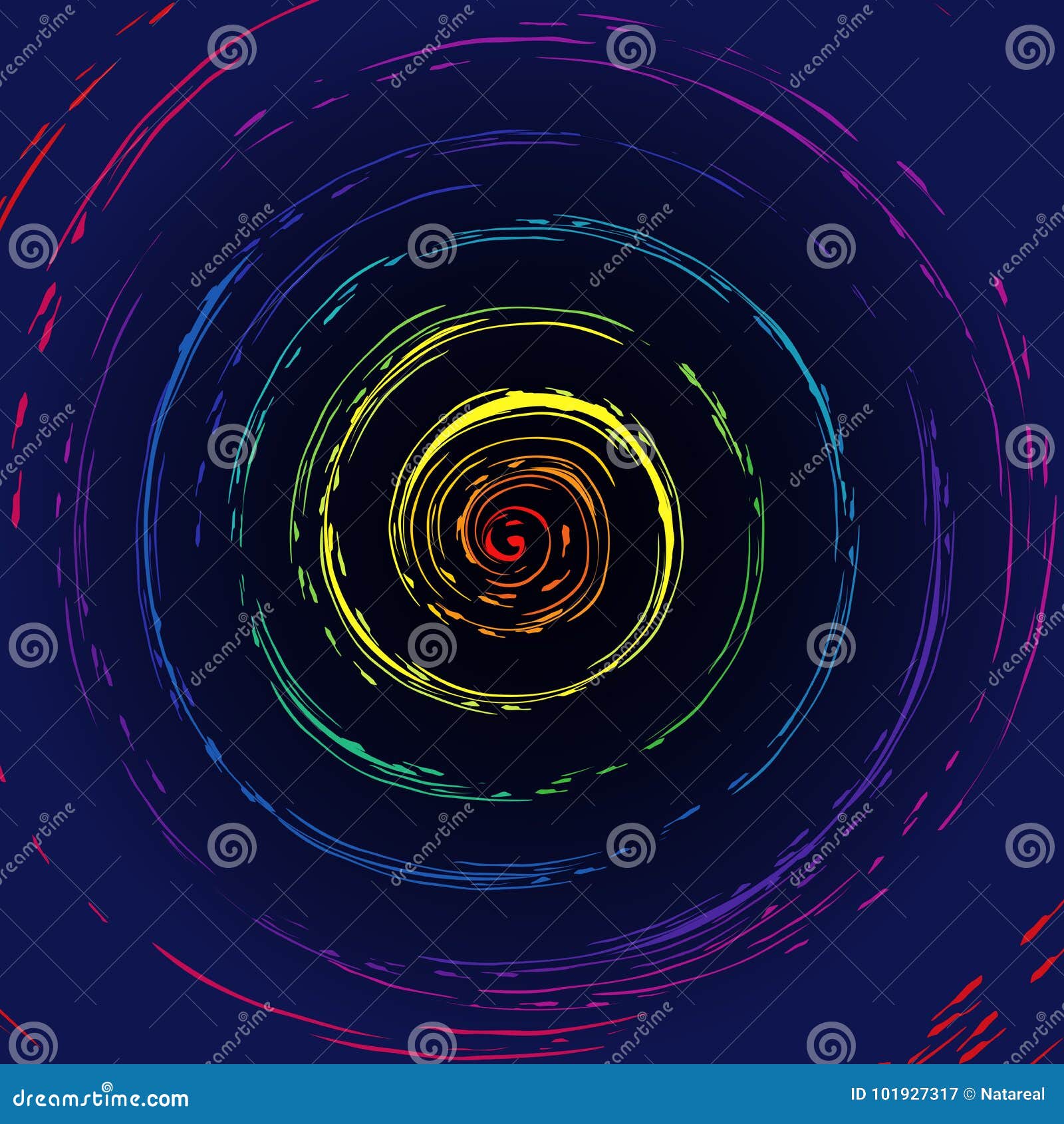 Colorful whirl pattern stock vector. Illustration of movement - 101927317