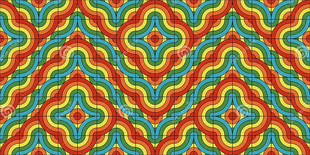 Colorful Wicker Pattern, Vector and Abstract Tile Wallpaper. Stock ...