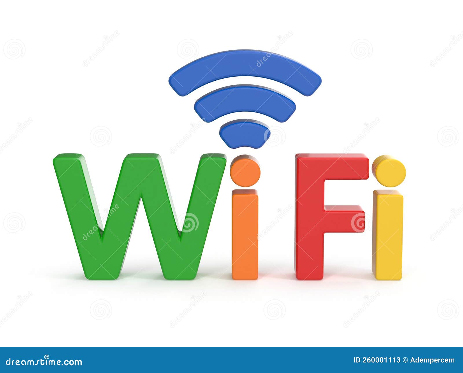 Colorful Wifi Symbol stock illustration. Illustration of icon - 260001113
