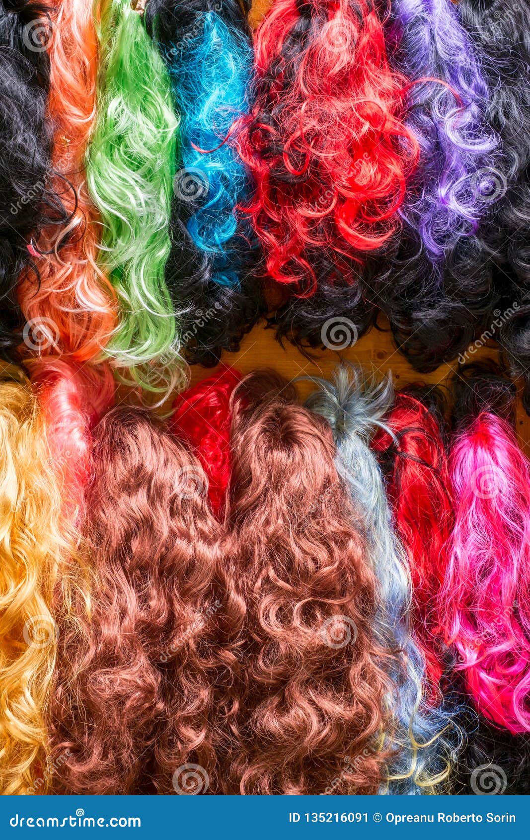 Colorful Wigs at the Market Stock Image - Image of colorful, australia ...