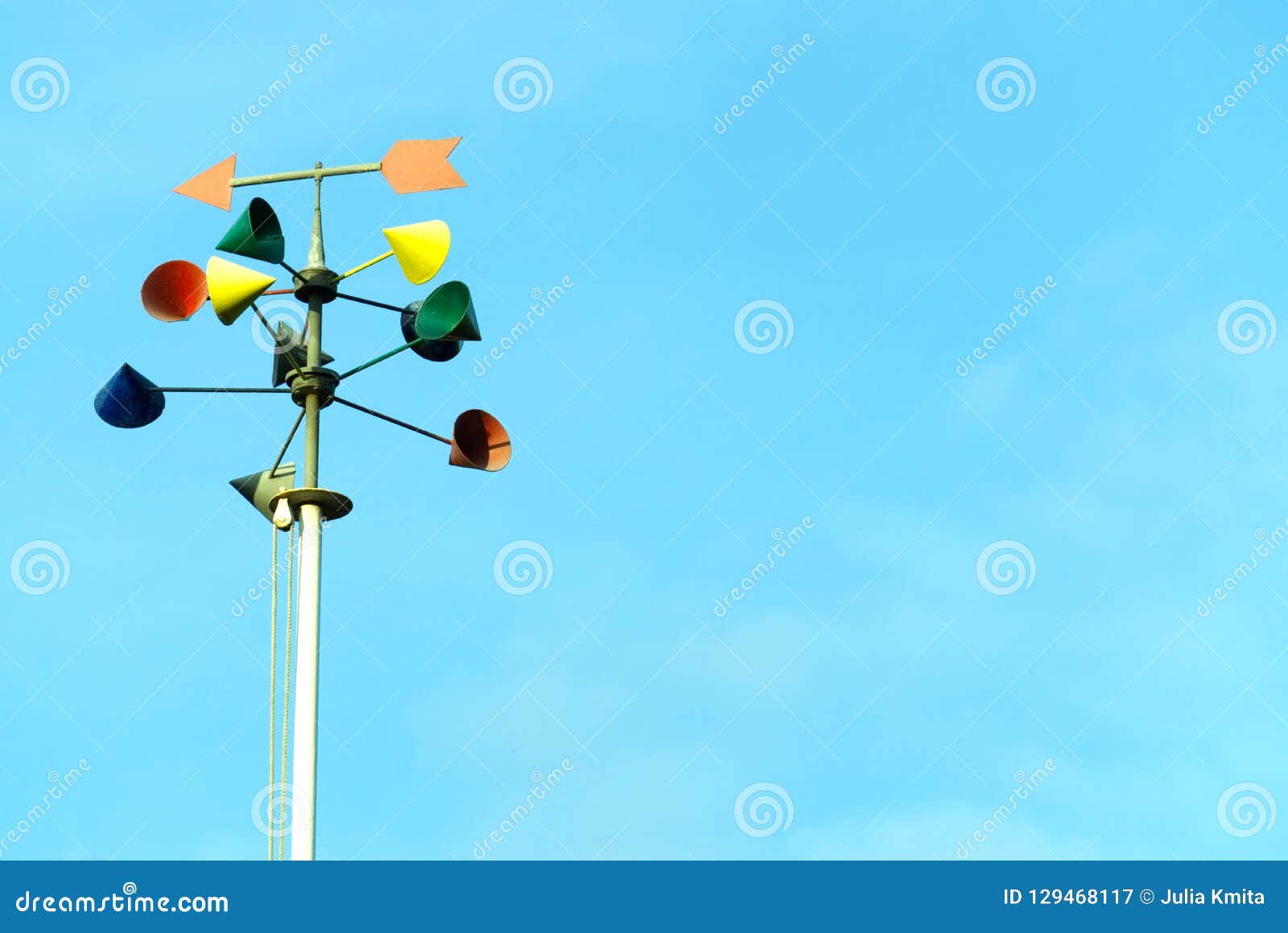 Colorful Wind Direction Indicator on Sky Stock Image - Image of ...