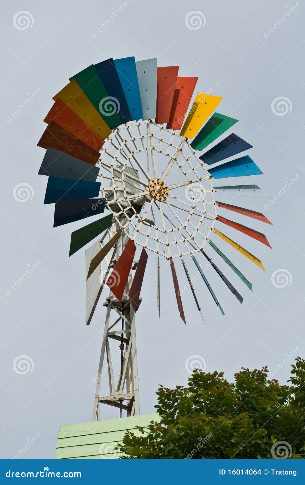 Colorful wind turbine stock photo. Image of blue, propeller - 16014064