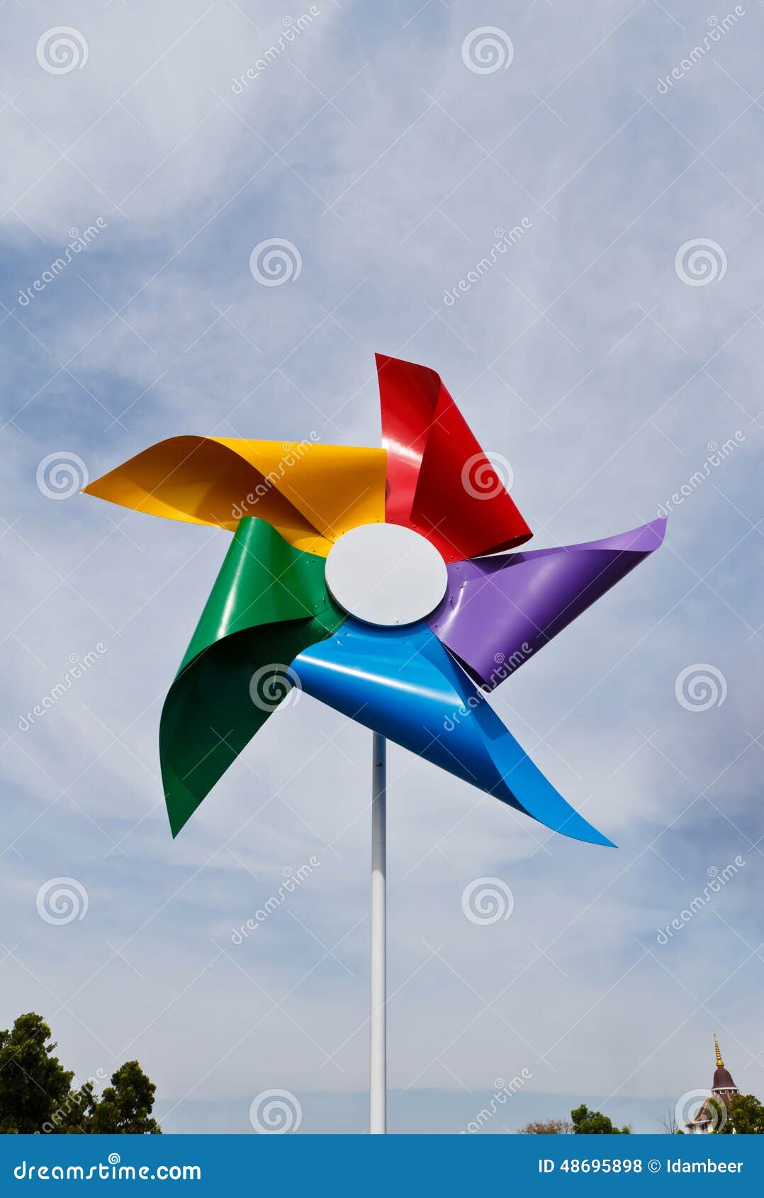 Colorful of windmill stock photo. Image of childhood - 48695898